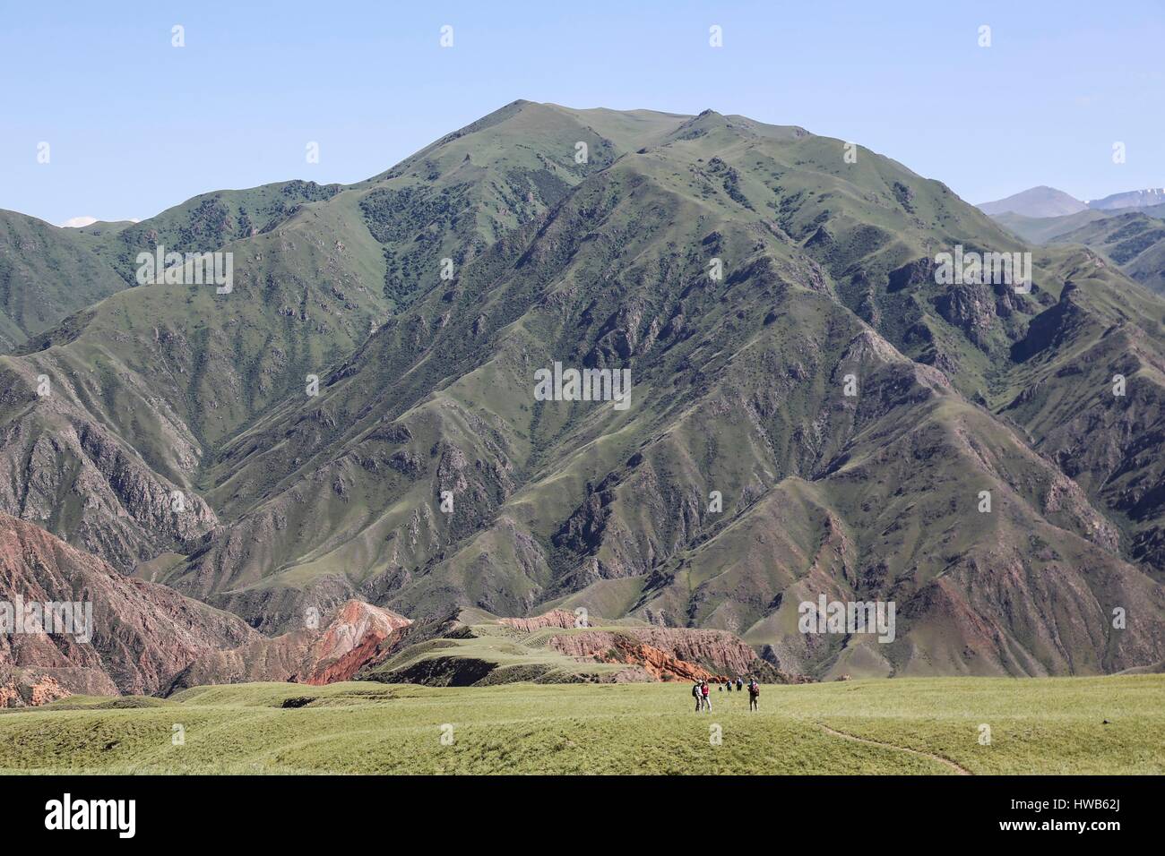 Kyrgyzstan, Naryn Province, sightseeing tour and mountain trek Stock ...
