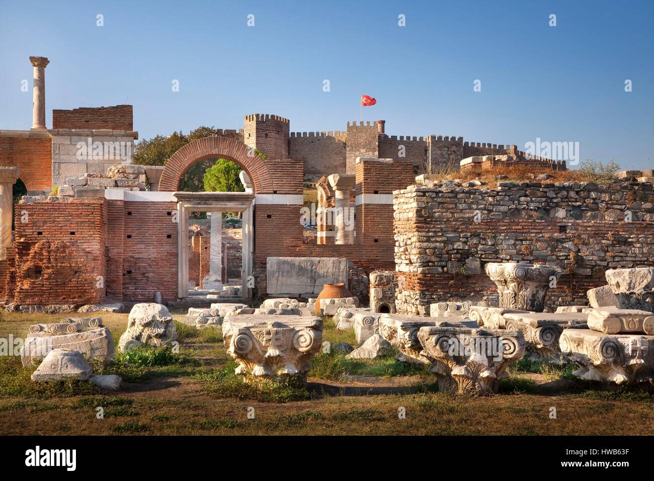 Turkey, Aegean Region, Izmir Province, Selcuk, Selçuk, Efes, Basilica ...