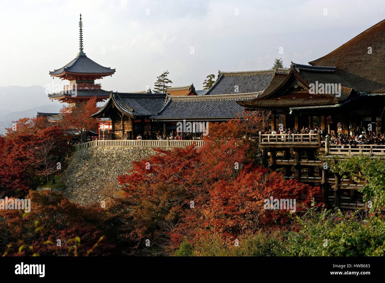 Japan, Honshu island, Kinki district, Kyoto, Kiyomizu-Dera temple ...