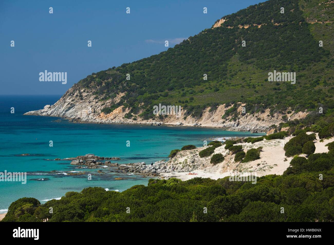 Italy, Sardinia, Sarrabus area, Solanas, beach Stock Photo - Alamy