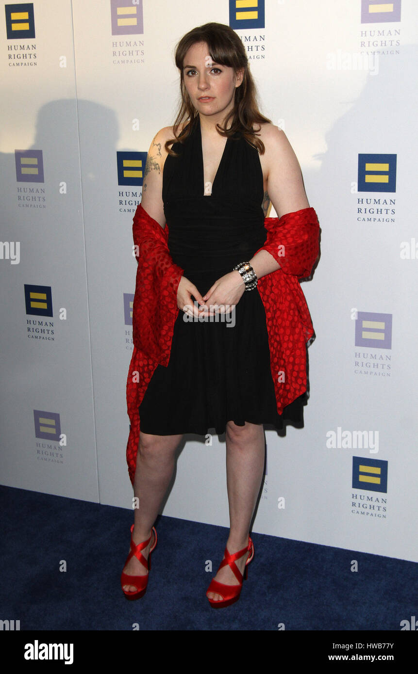 Los Angeles, CA, USA. 18th Mar, 2017. Lena Dunham. The Human Rights ...