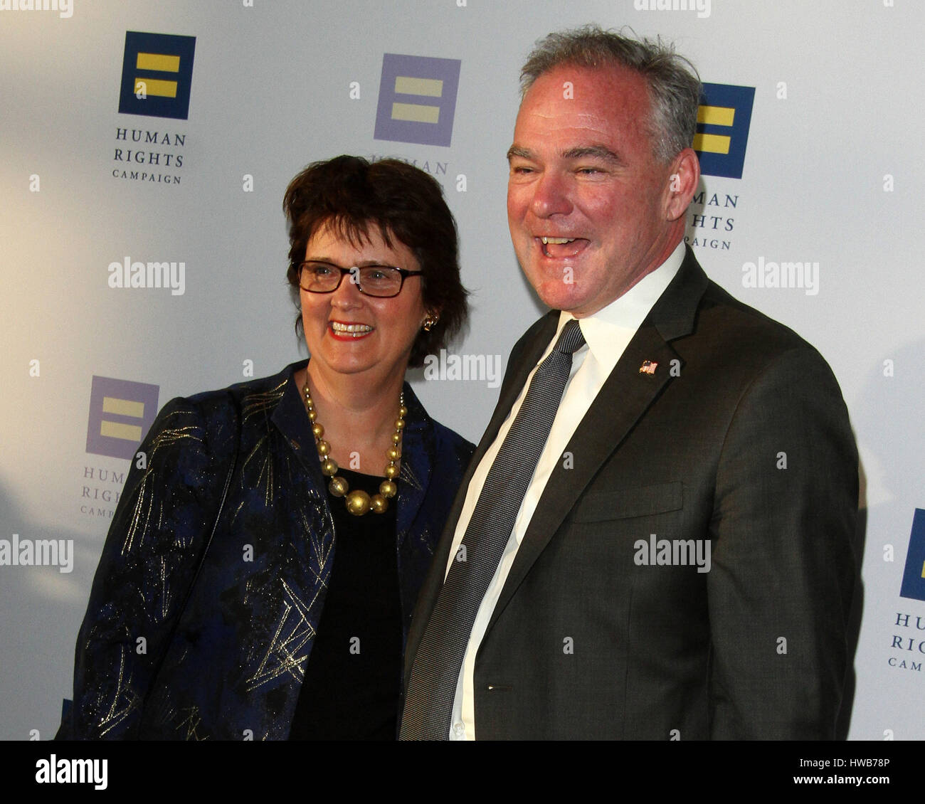 Los Angeles, CA, USA. 18th Mar, 2017. Senator Tim Kaine and wife Anne ...