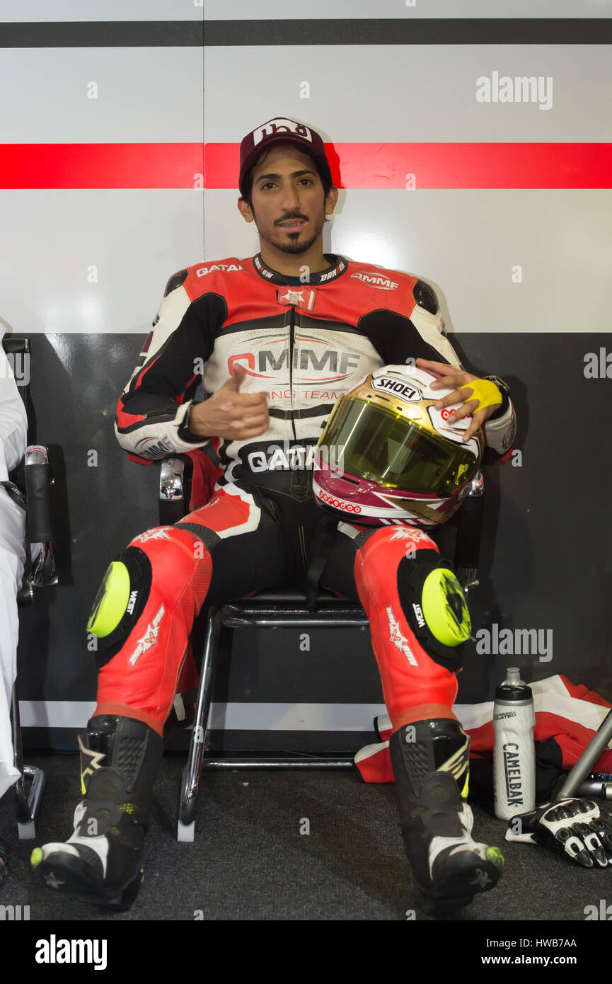 Losail Circuit, Qatar. 18th March, 2017. Mashel Al Naimi who ridesSPEED ...