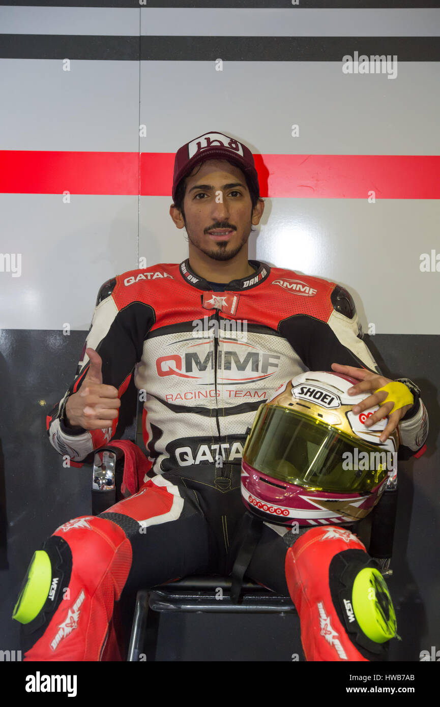 Losail Circuit, Qatar. 18th March, 2017. Mashel Al Naimi who ridesSPEED ...