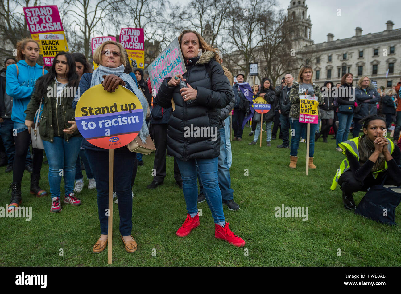 London, UK. 18th March, 2017. A march against racism, organised by ...