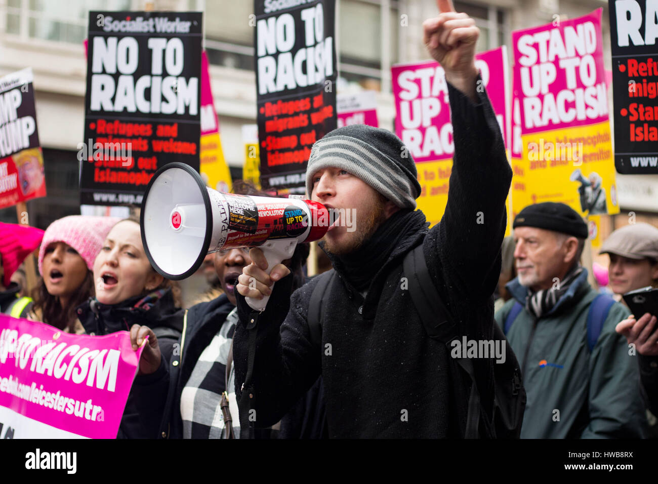 London, UK. 18th March, 2017. Stand Up To Racism rally in London, UK ...