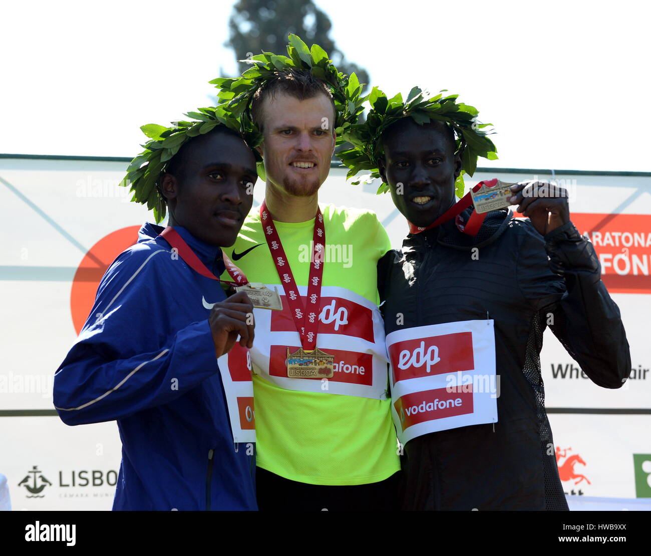 Lisbon, Portugal. 19th Mar, 2017. Jake Robertson(C) of New Zealand ...