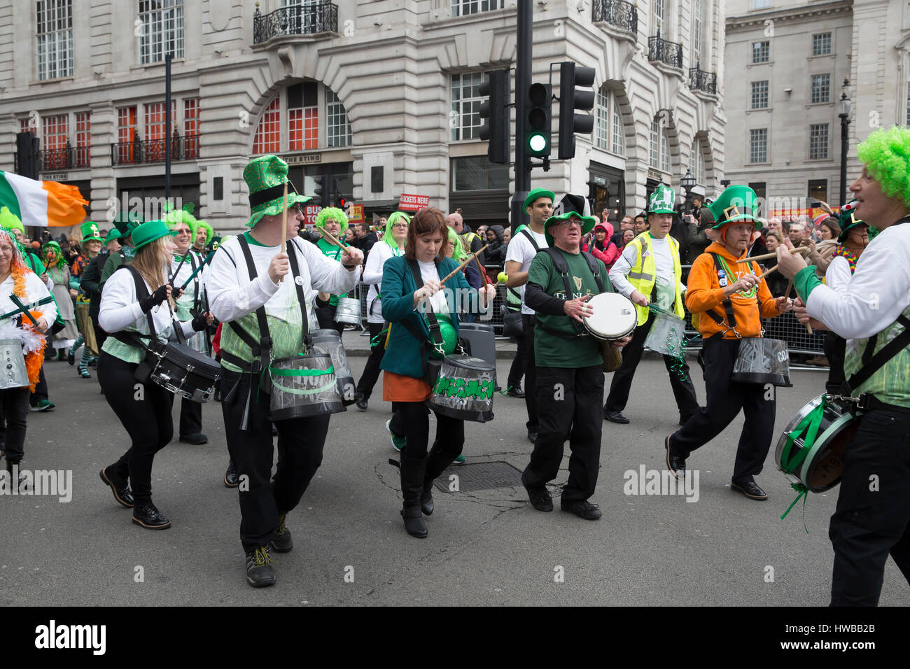 Crowds attend London's Largest St Patrick's Day Parade Stock Photo - Alamy
