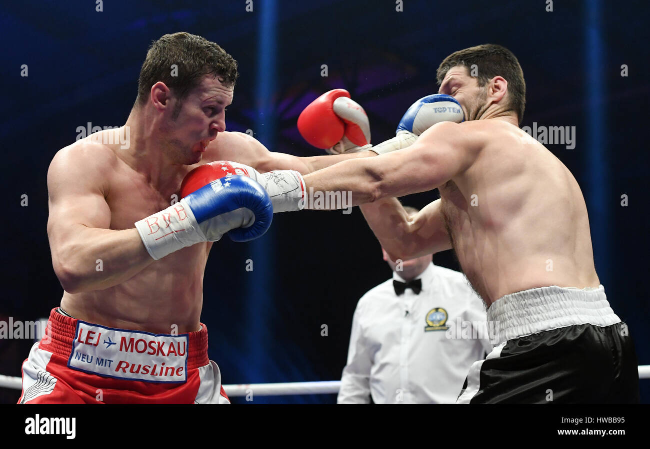 Robert Stieglitz from Germany (l) in action against Nikola Sjekloca ...