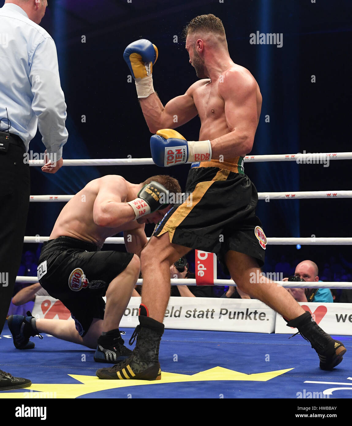 Dominic Boesel (R) from Germany in action against Sami Enbom from ...