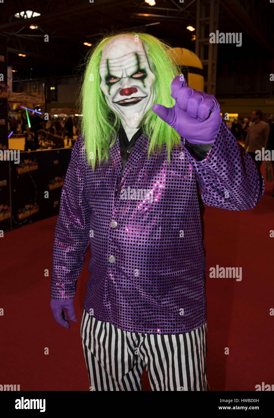 Film and comic fans dressed in the costumes of their favourite ...