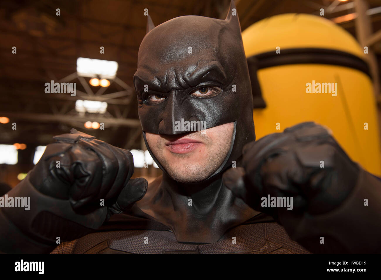 Film and comic fans dressed in the costumes of their favourite ...