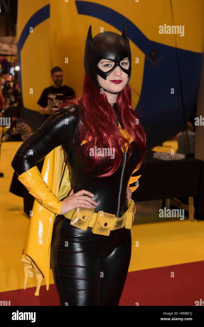 Film and comic fans dressed in the costumes of their favourite ...