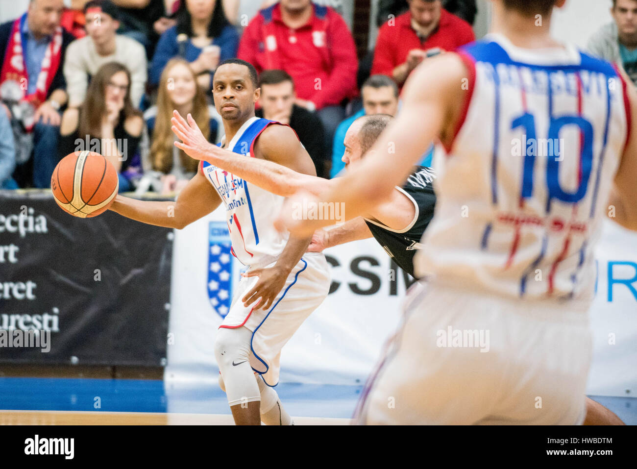 March 18, 2017: Morris Curry #7 of Steaua CSM EximBank Bucharest during ...
