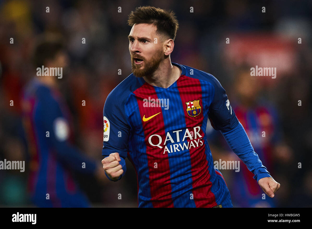 Barcelona, Spain. 19th Mar, 2017. Lionel Messi (FC Barcelona ...