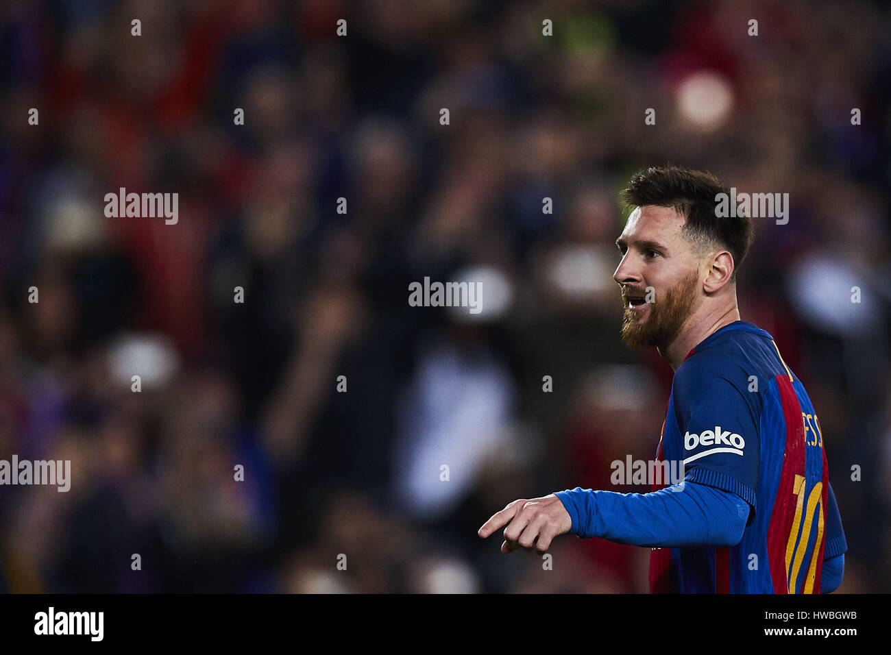 Barcelona, Spain. 19th Mar, 2017. Lionel Messi (FC Barcelona ...