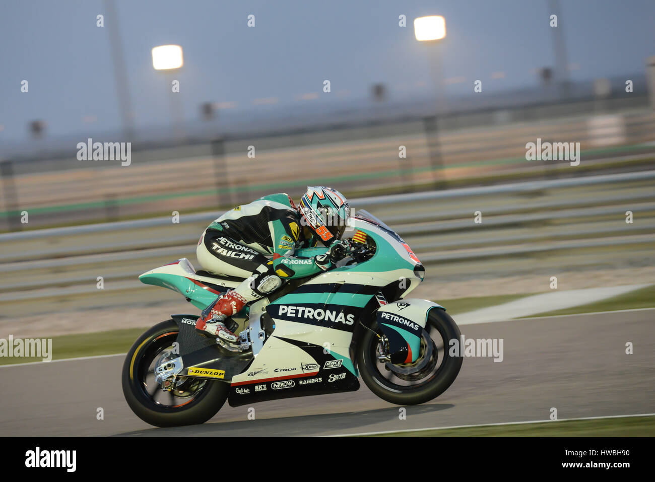 Losail Circuit, Qatar. 19th Mar, 2017. Hafizh Syahrin who rides KALAX ...