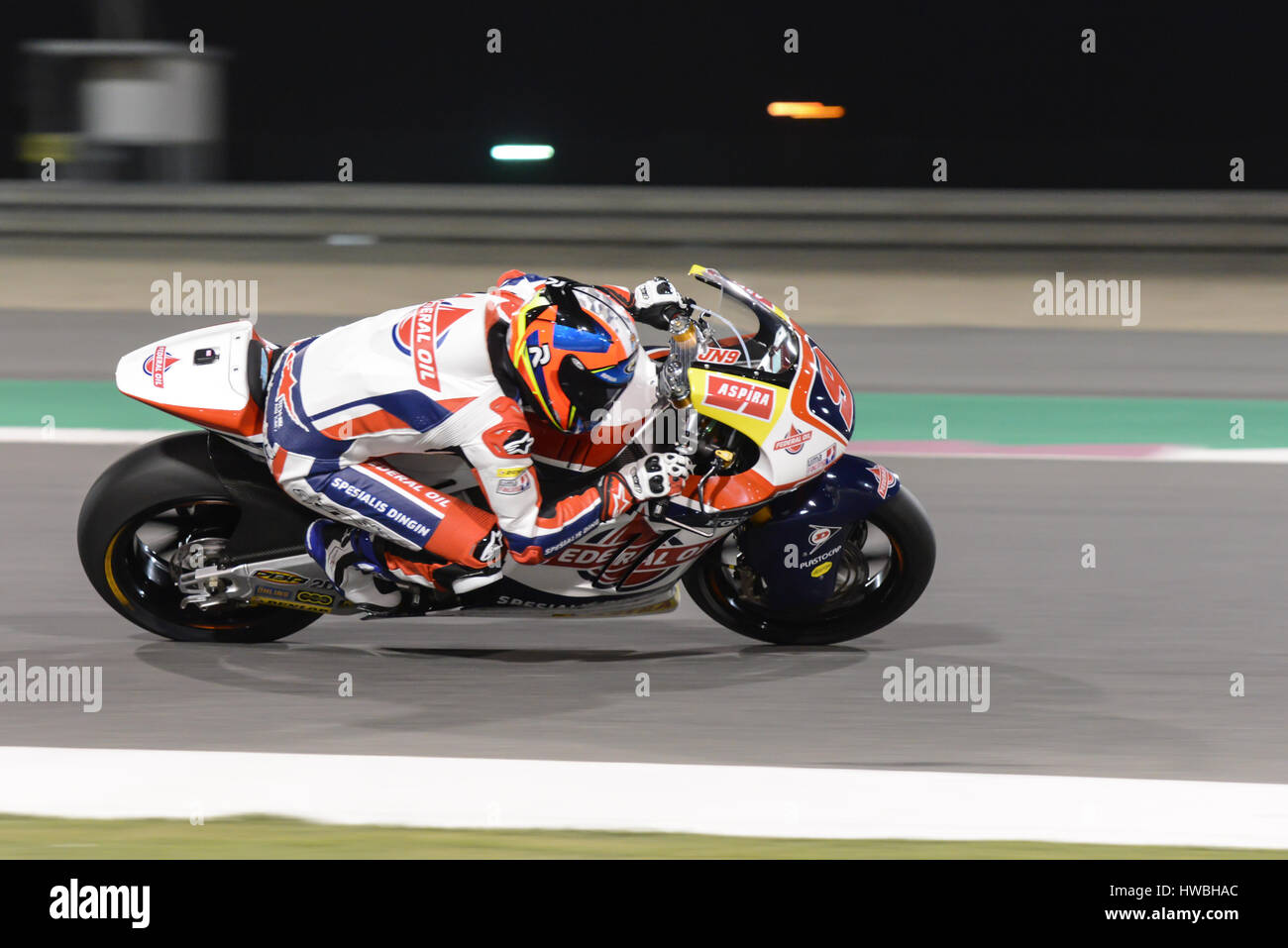 Losail Circuit, Qatar. 19th Mar, 2017. Jorge Navarro who rides KALEX ...