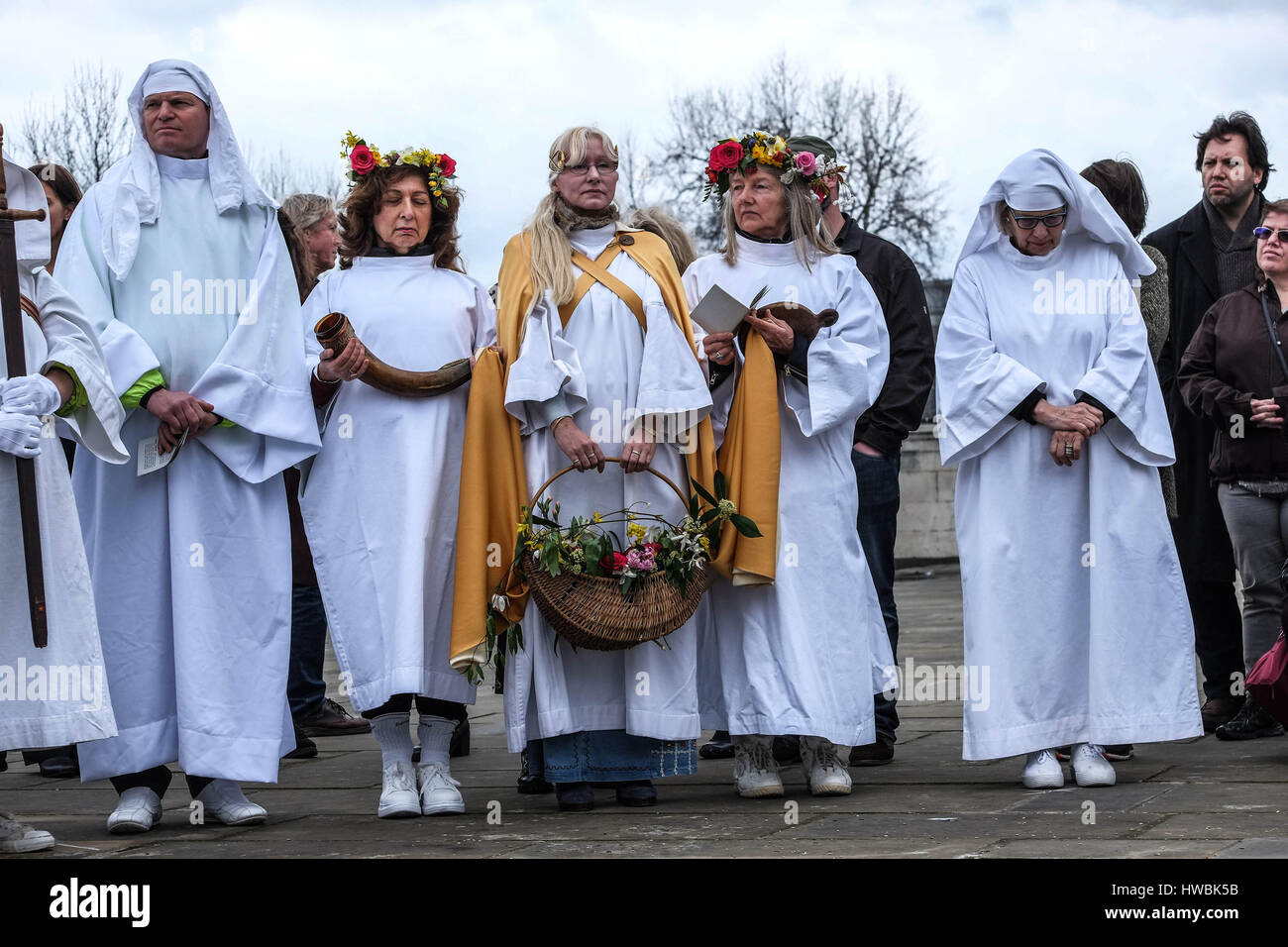 London, UK. 20th Mar, 2017. Druids celebrate the spring Equinox at the ...