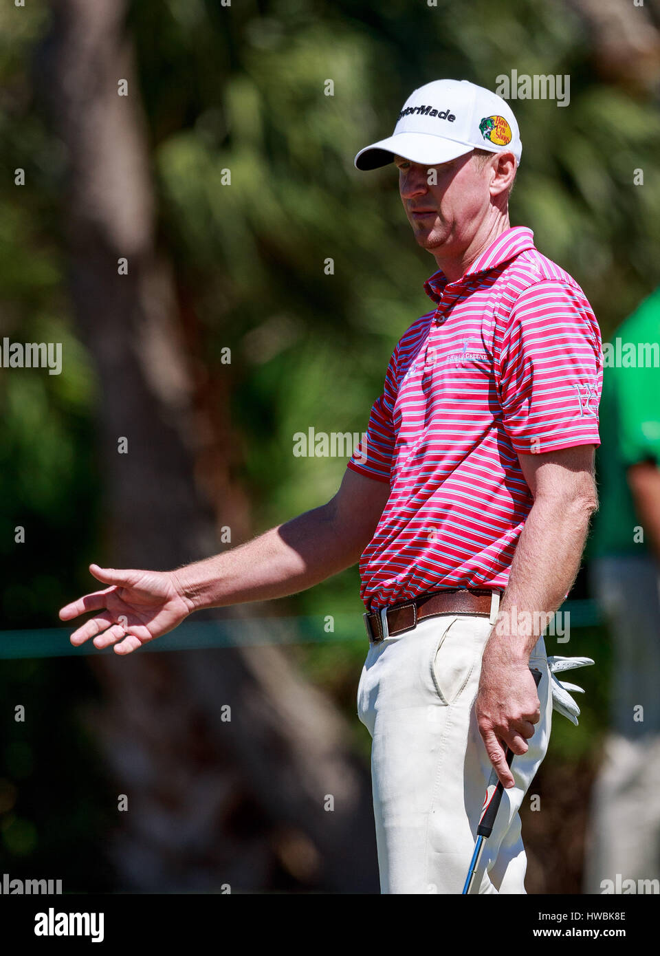 March 19, 2017 - Orlando, Florida, USA-Vaughn Taylor putts on the 11th ...