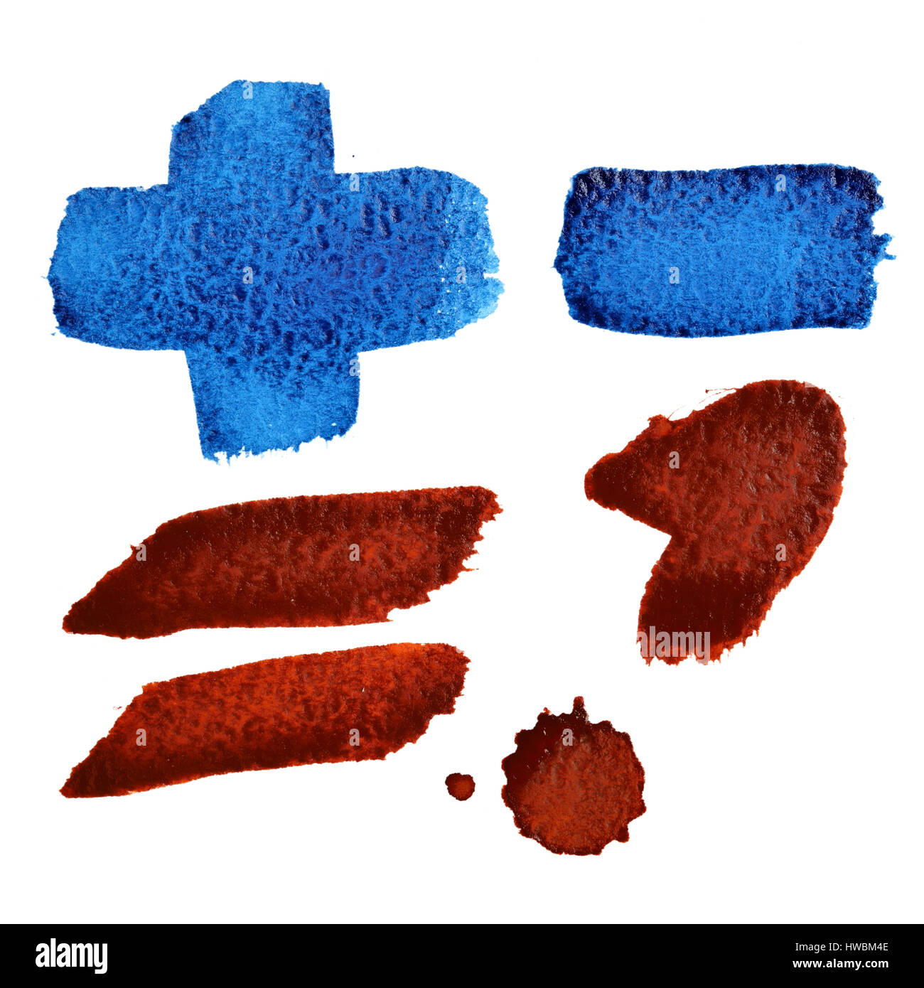 Marks - Watercolor letters isolated over the white background Stock ...