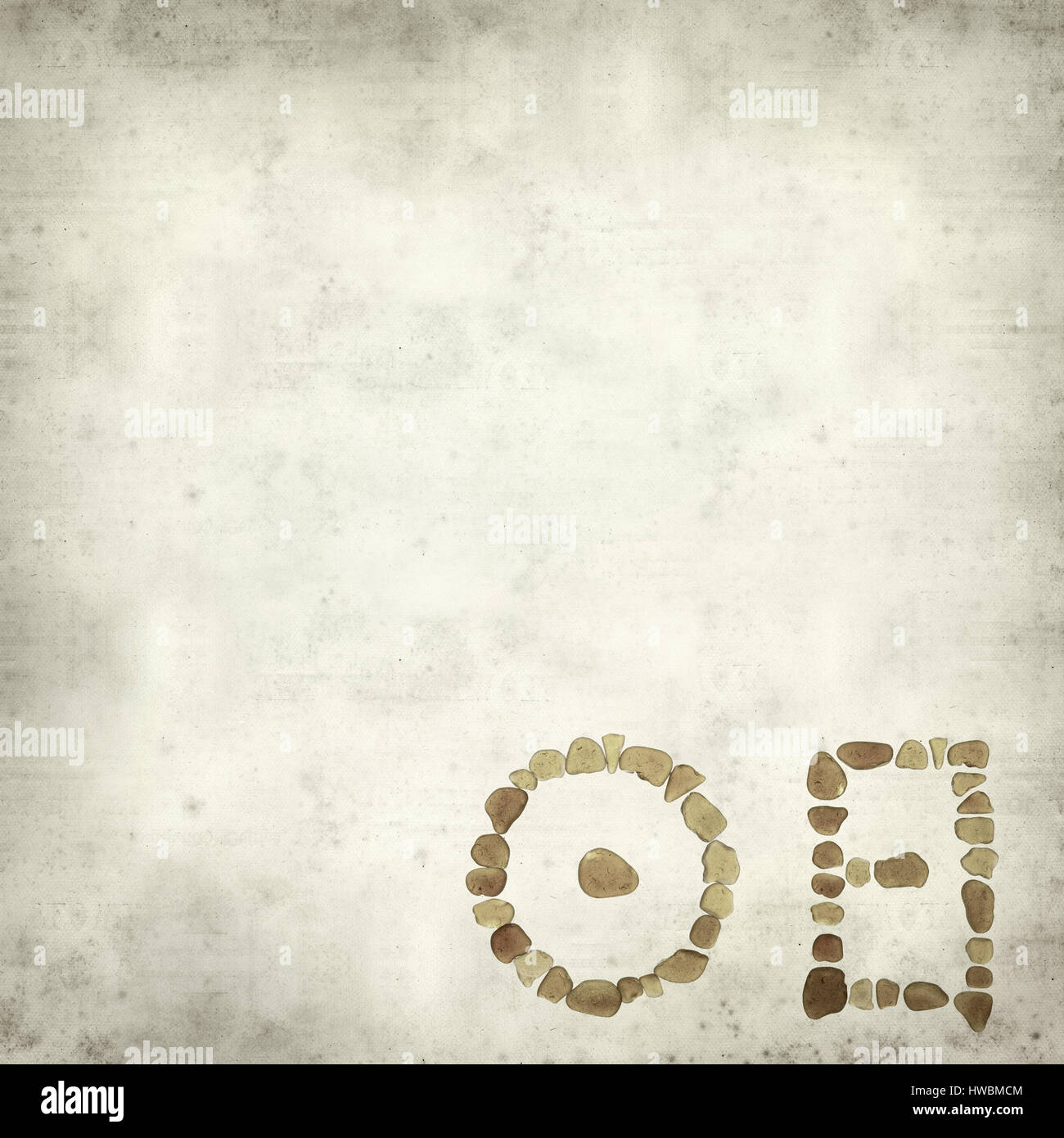 textured old paper background with Chinese character ri - sun, historic ...