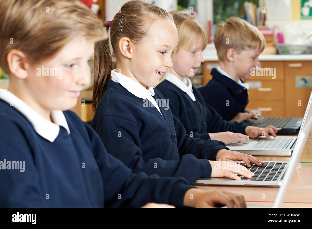 Classroom of children online learning hi-res stock photography and ...