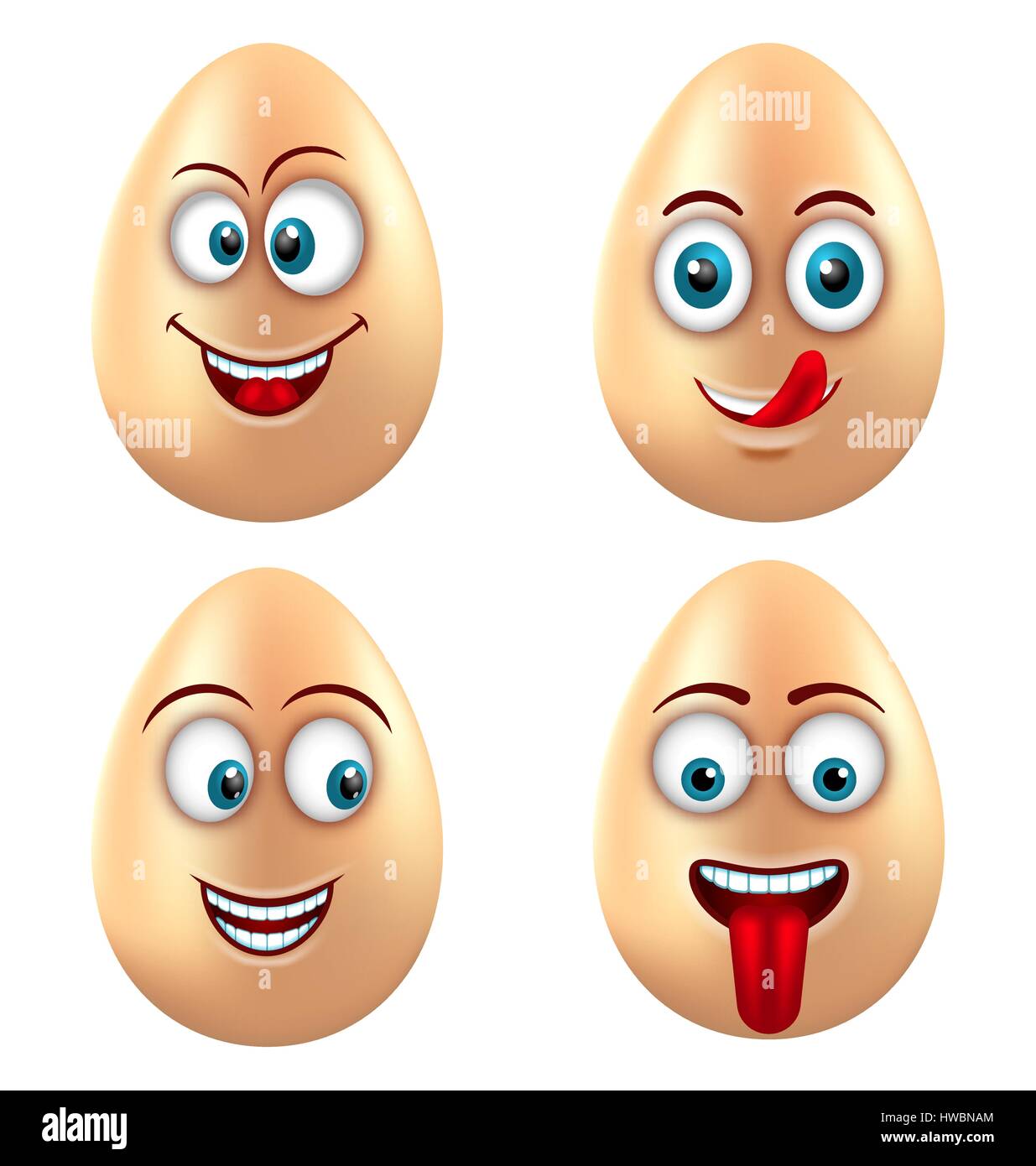Positive facial expression group Stock Vector Images - Alamy
