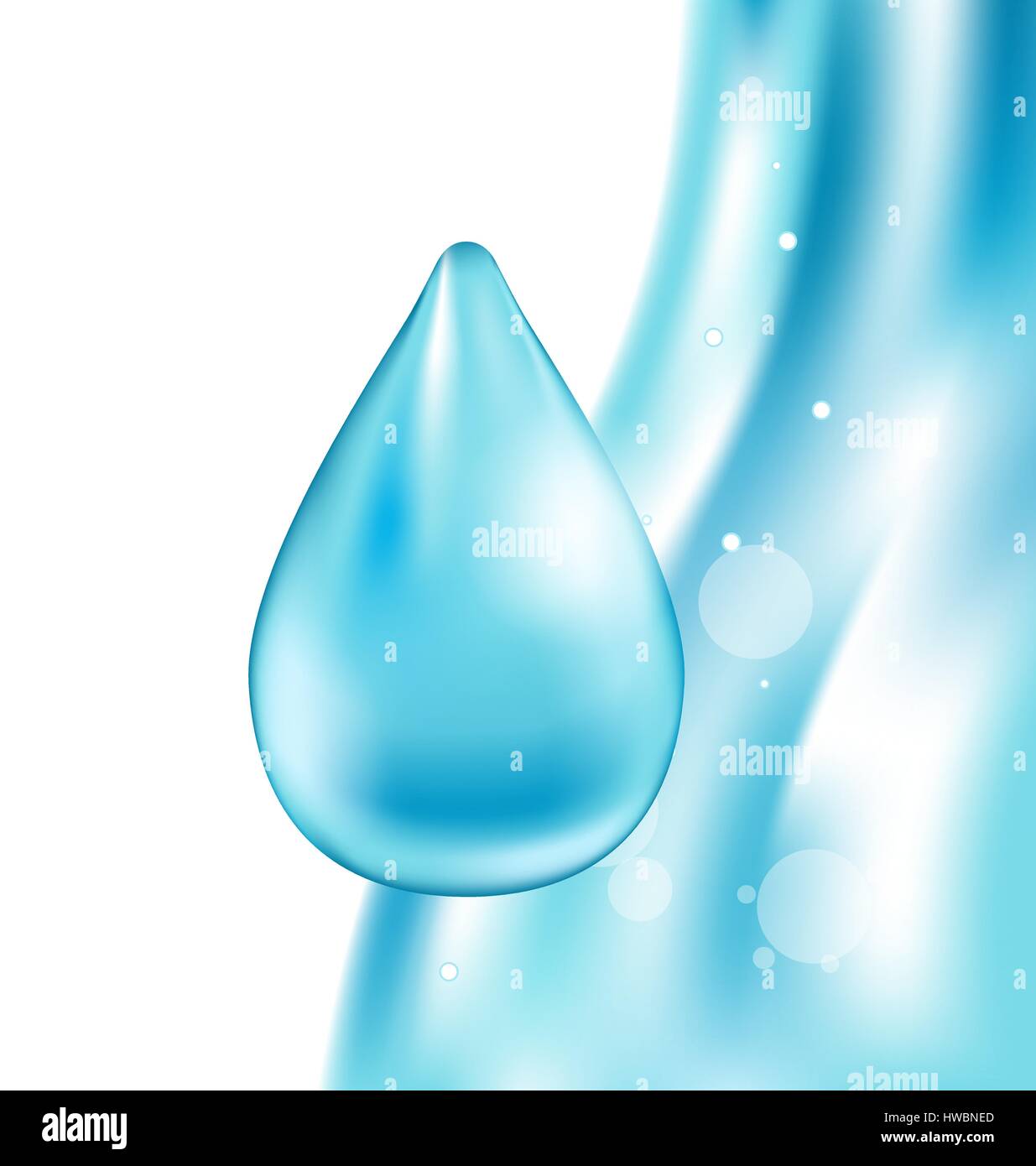 Abstract Water Wavy Background with Drop Stock Vector Image & Art - Alamy