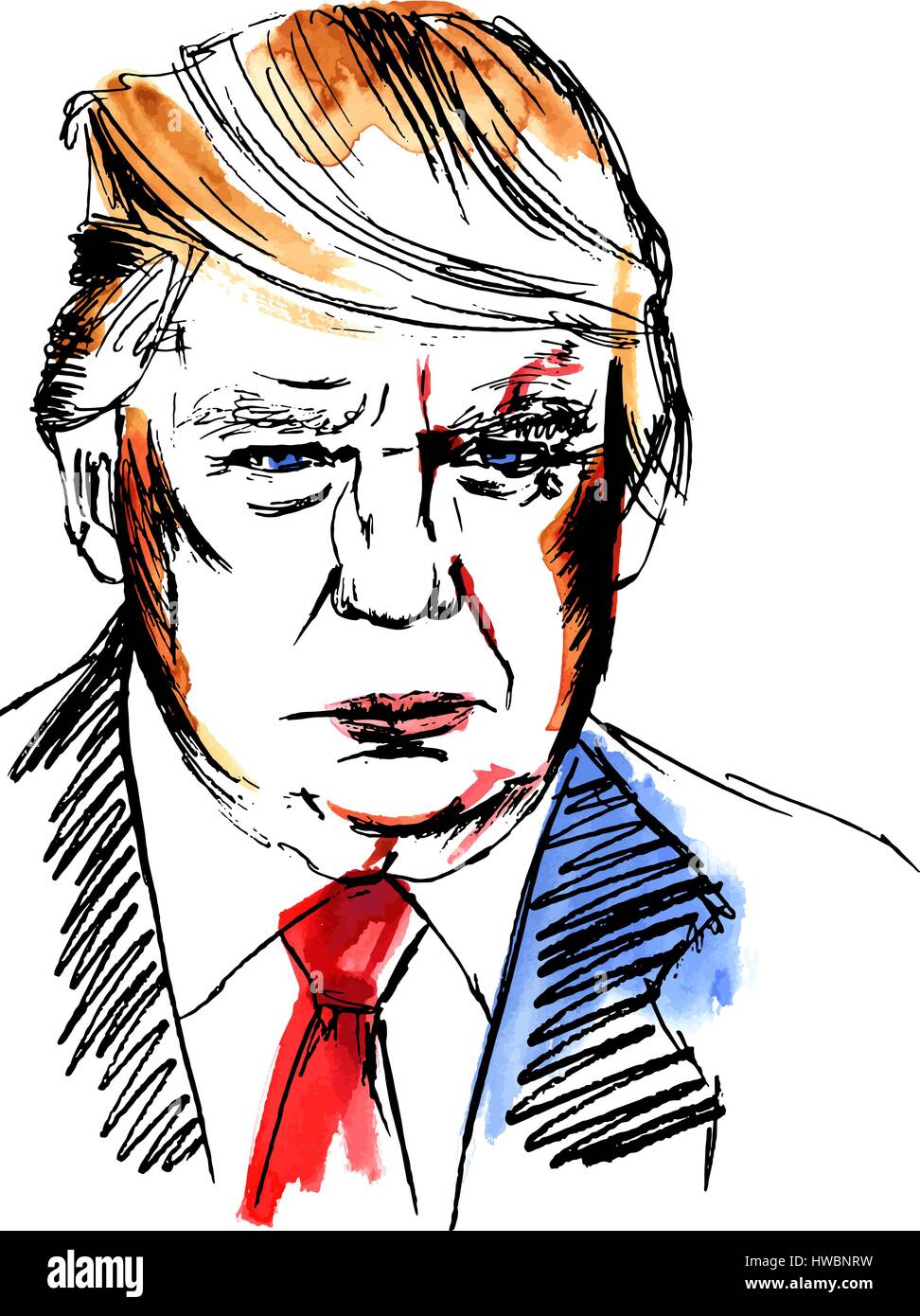 Donald trump portrait hi-res stock photography and images - Alamy