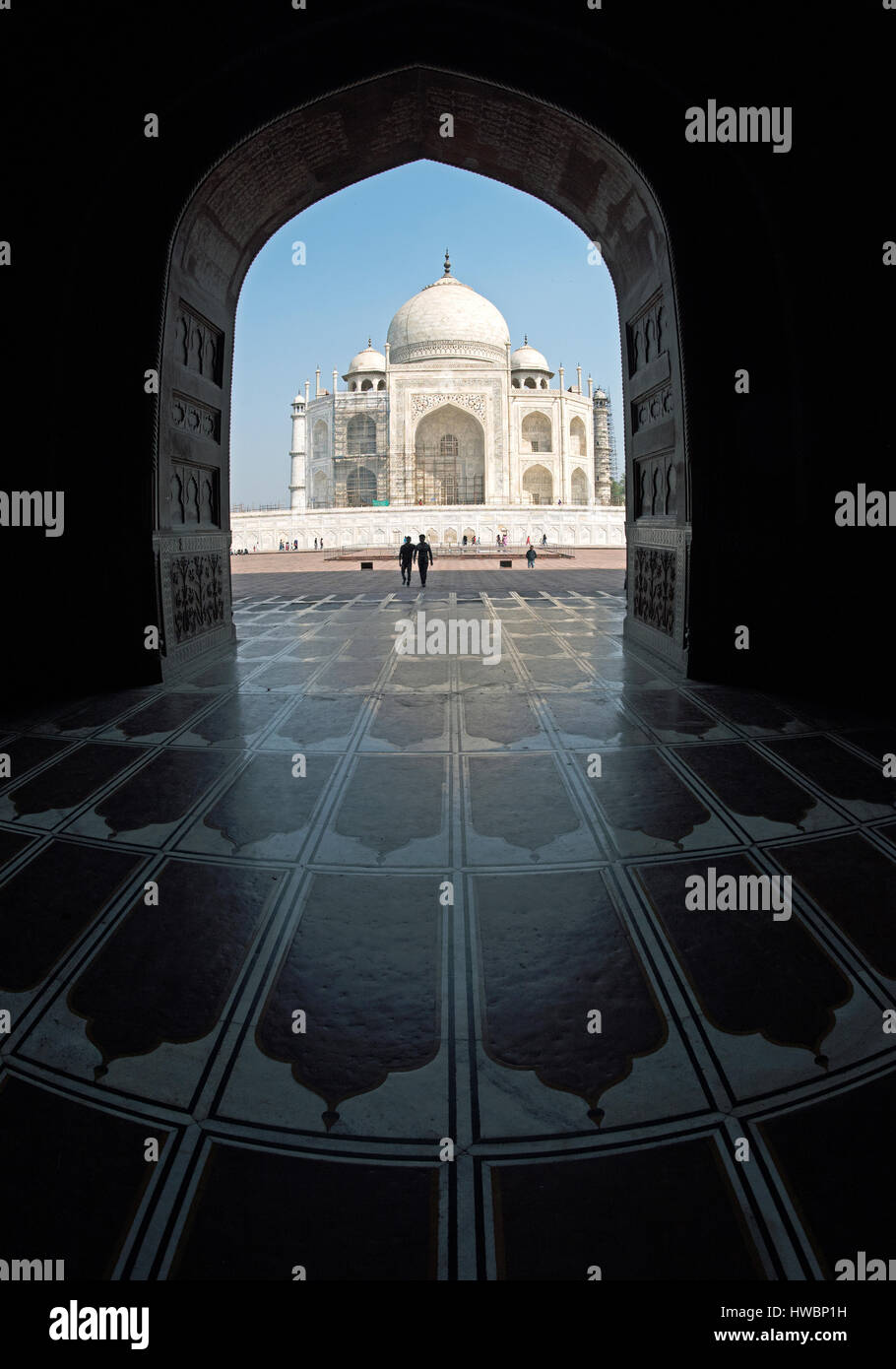 The image of Taj Mahal was taken in Agra, Uthar Pardesh, India Stock ...