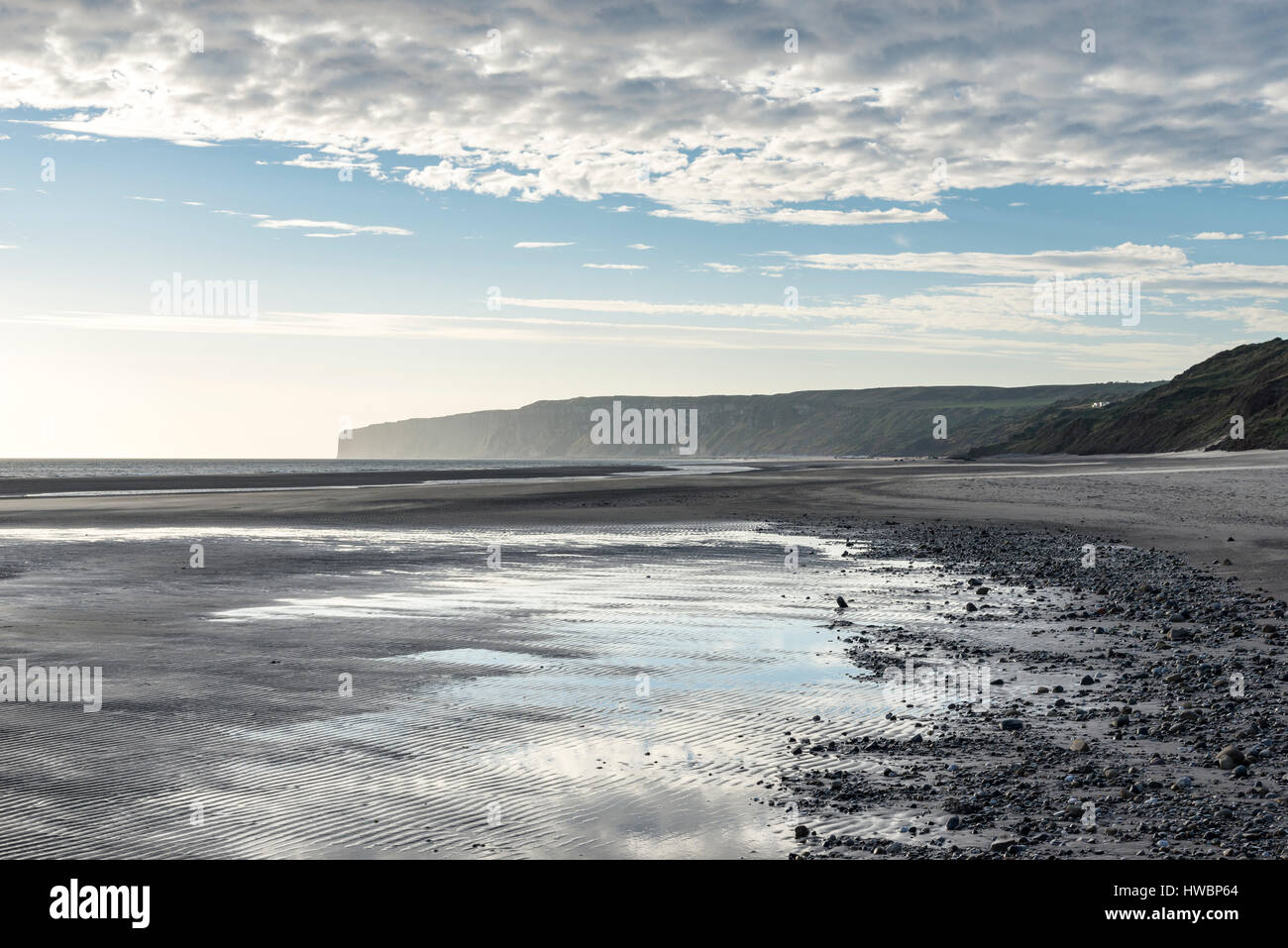 Speeton sands and Bempton cliffs at the southern end of Filey Bay ...