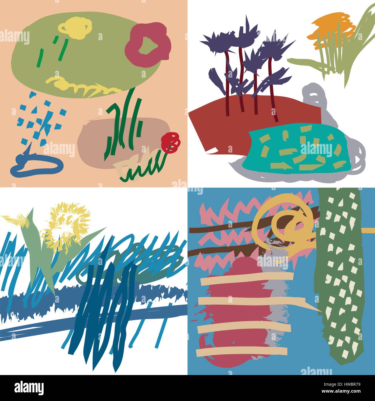 Universal floral template Stock Vector Images - Alamy