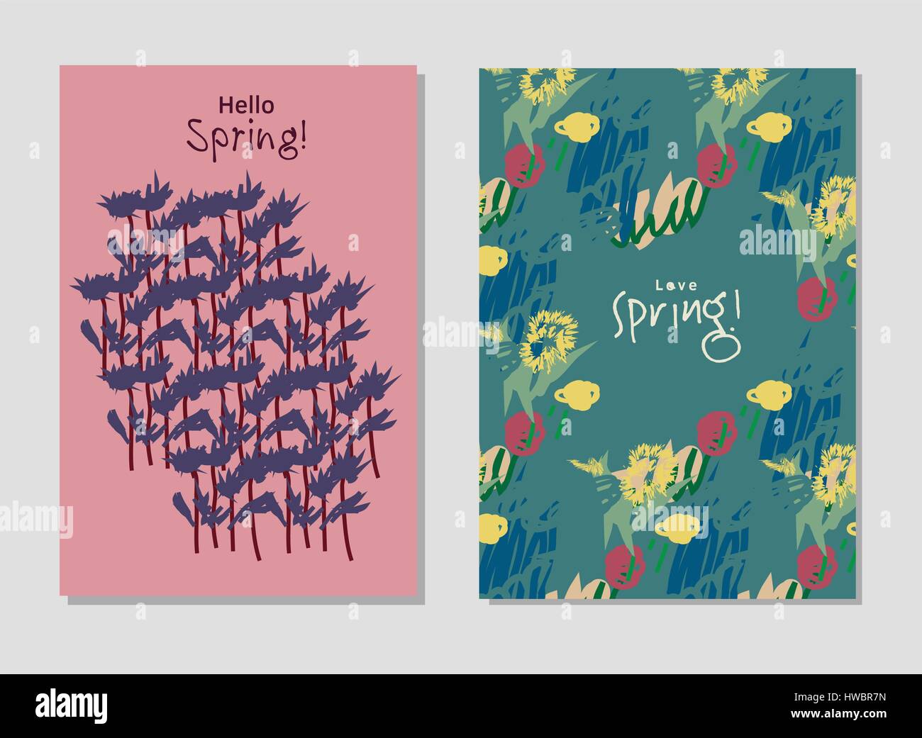 Universal floral template Stock Vector Images - Alamy