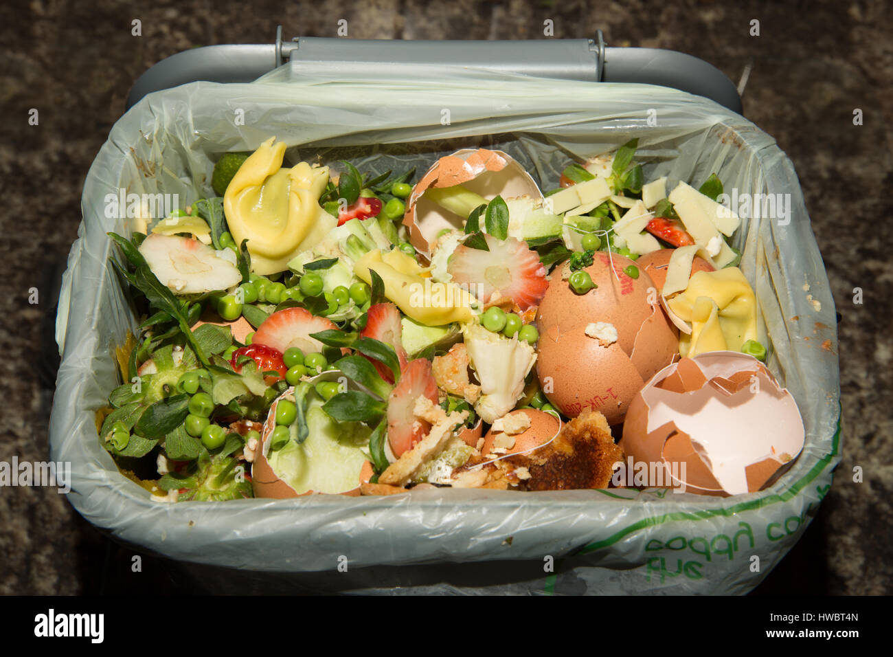 Full food recycling caddy hi-res stock photography and images - Alamy