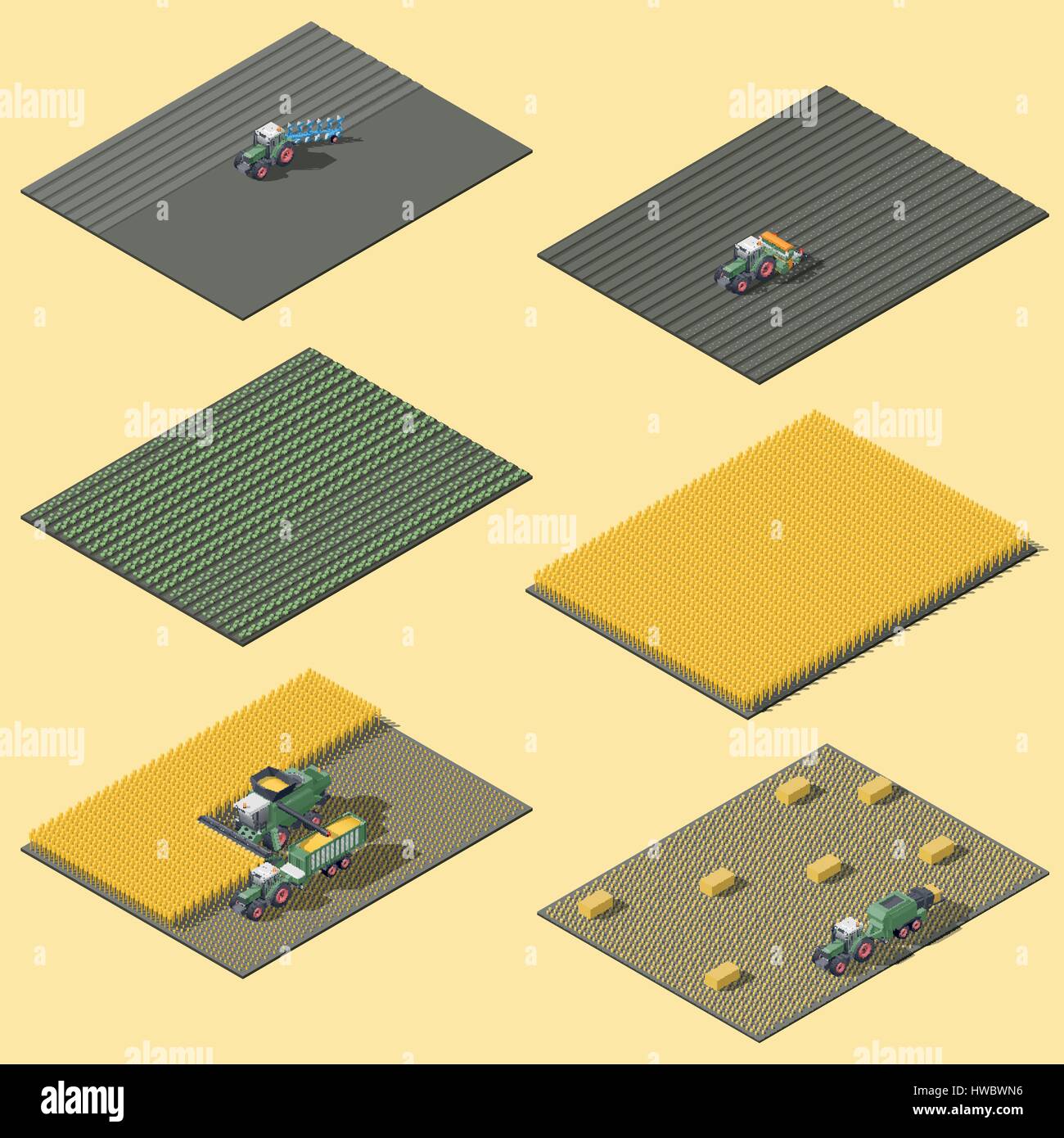 Seeding machine Stock Vector Images - Alamy