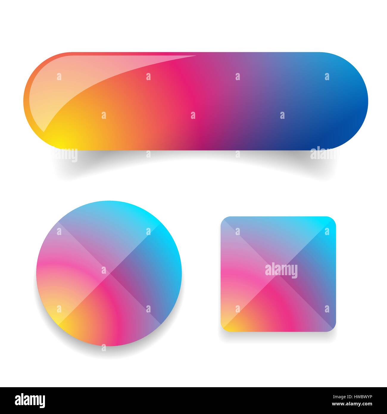 Colorful button vector Stock Vector Image & Art - Alamy