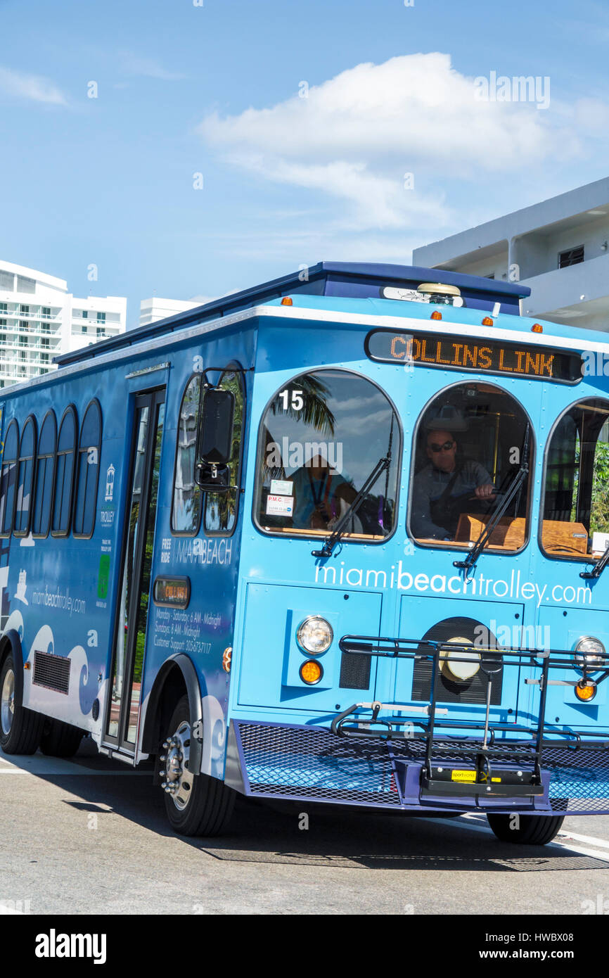 Miami Beach Florida,Trolley,Collins Link,public transportation,local ...