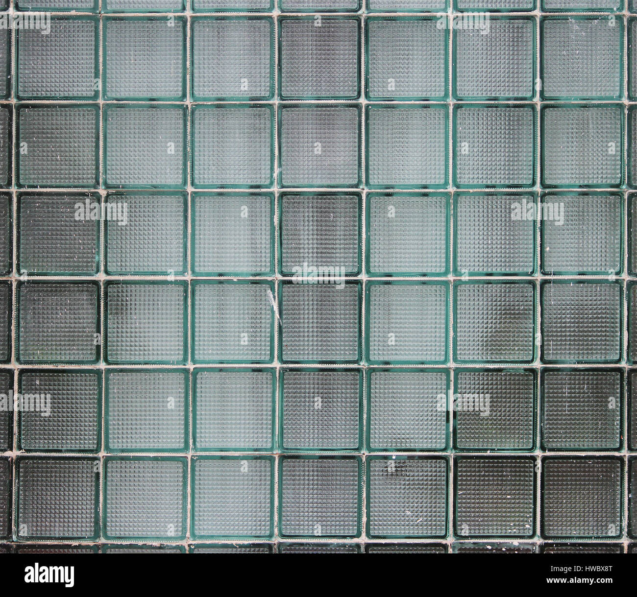 Glass wall made of thick-walled batch cells Stock Photo - Alamy