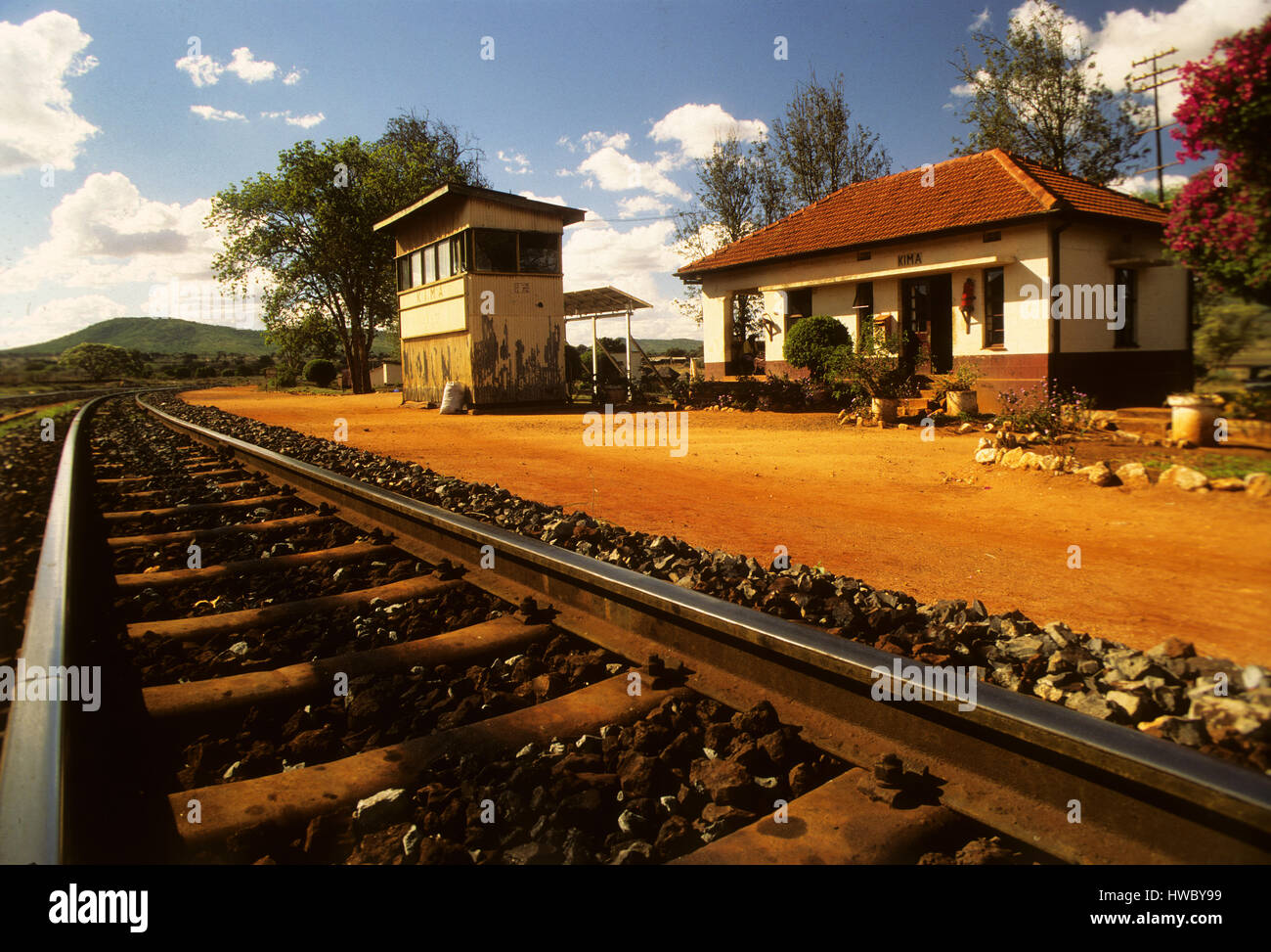 Kima station on Nairobi-Mombasa railway line, Kenya Stock Photo - Alamy