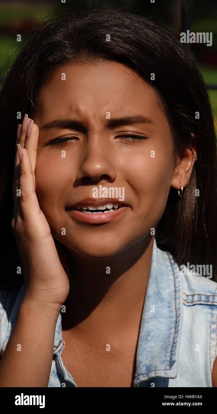 Teen Girl Toothache Stock Photo - Alamy