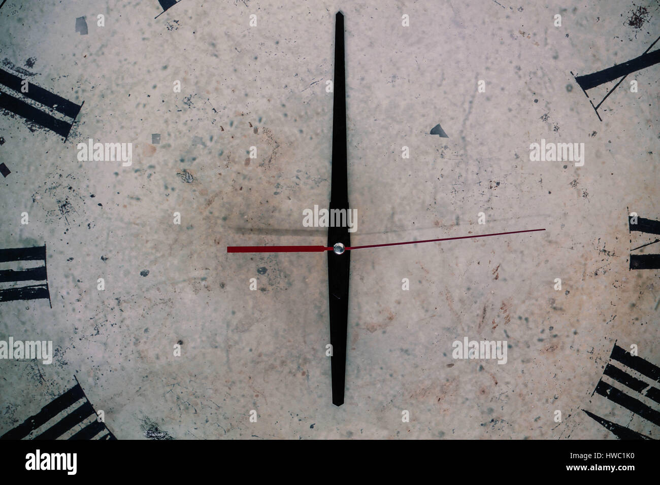 dial of ancient clocks and dirty surfaces Stock Photo - Alamy