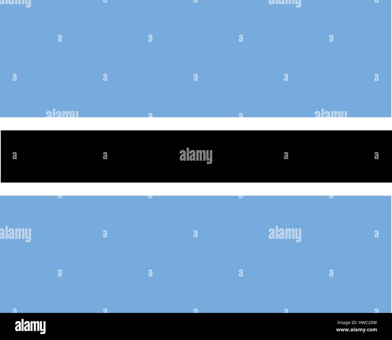Colored flag of Botswana Stock Photo - Alamy