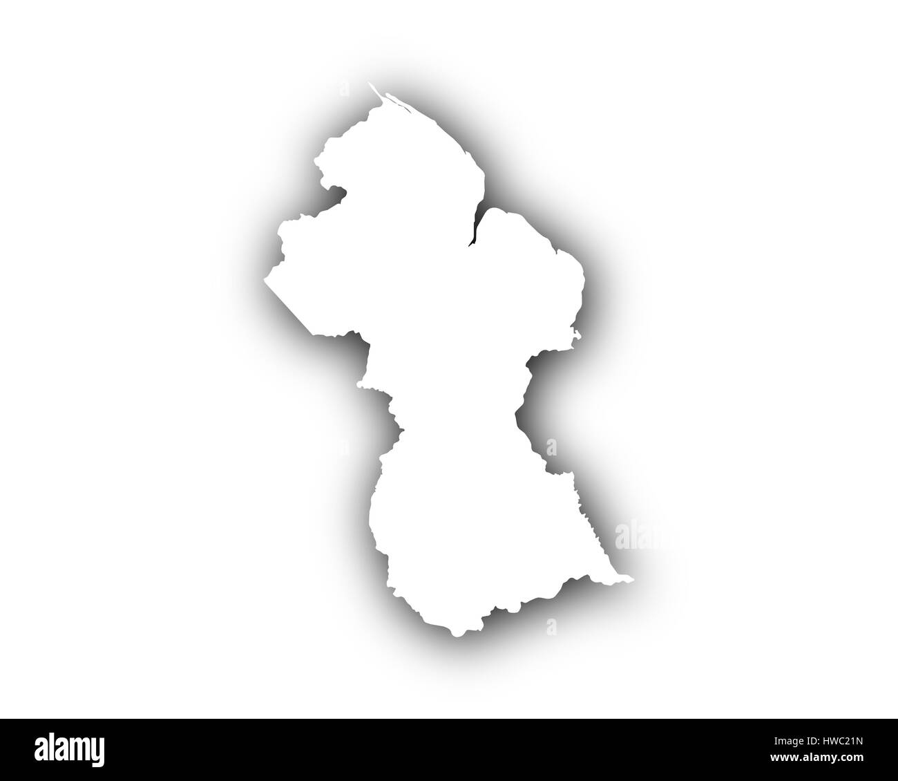 Map of guyana Black and White Stock Photos & Images - Alamy