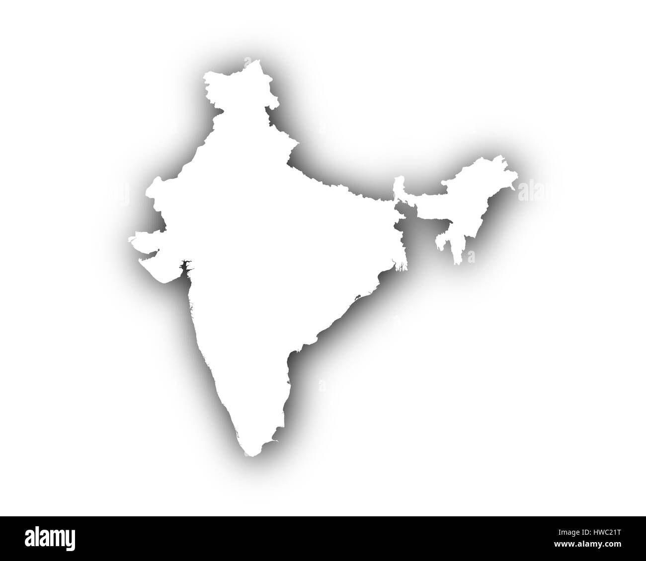 Bharat Mata With Map