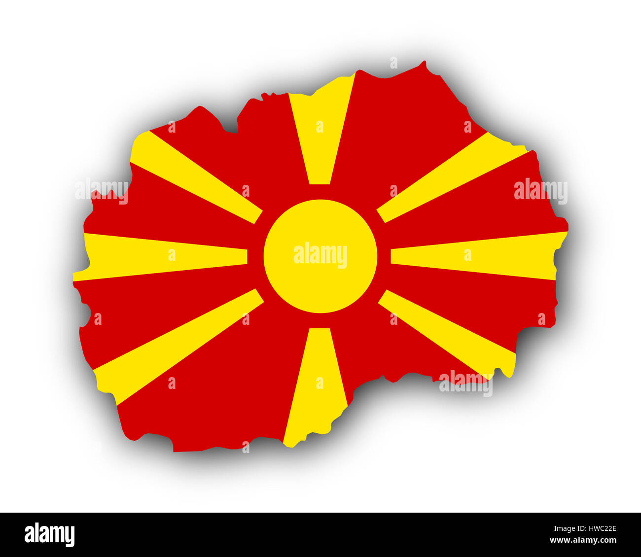 Map and flag of Macedonia Stock Photo - Alamy