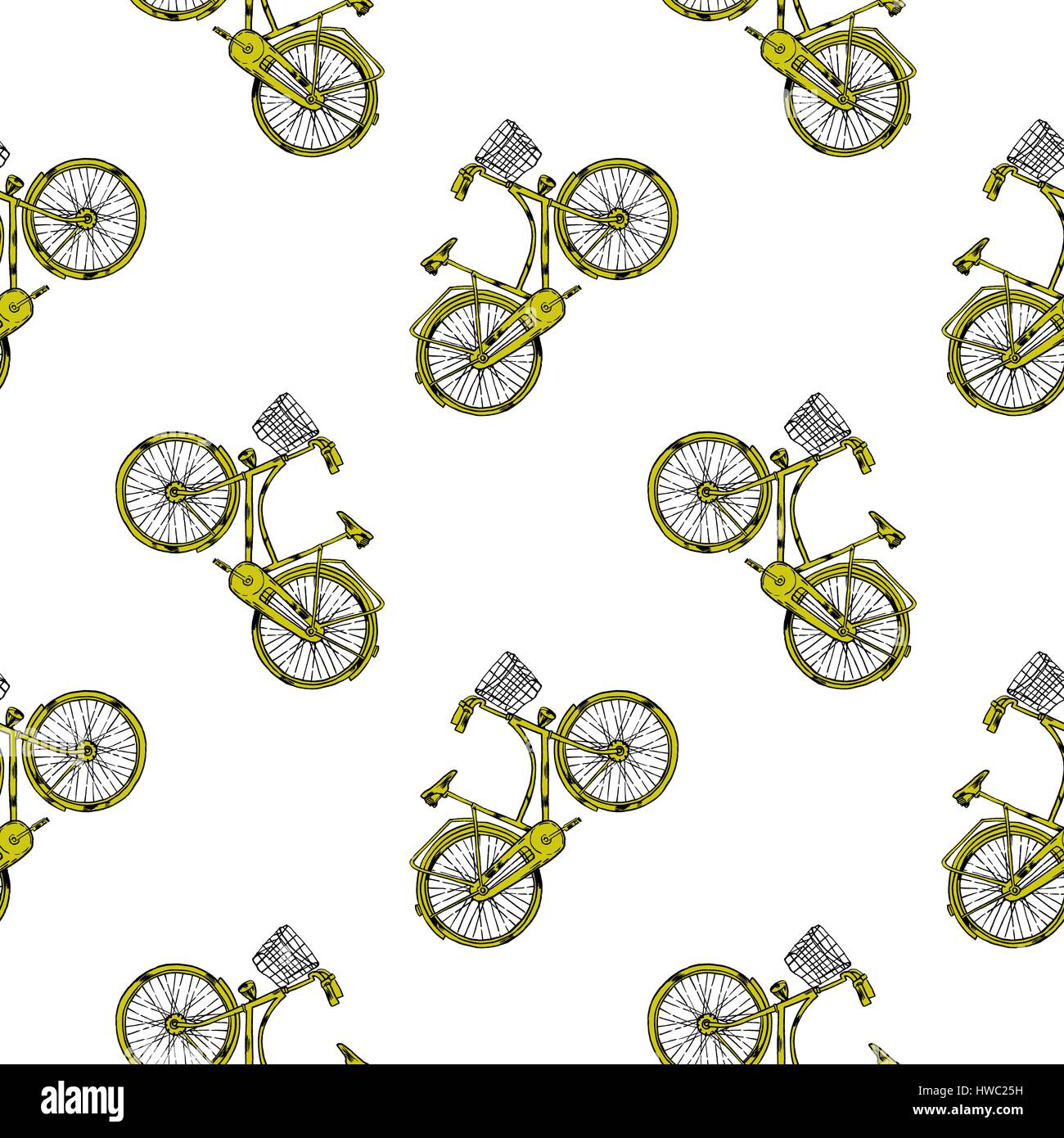 Vector Bicycle with Cart Stock Vector Image & Art - Alamy