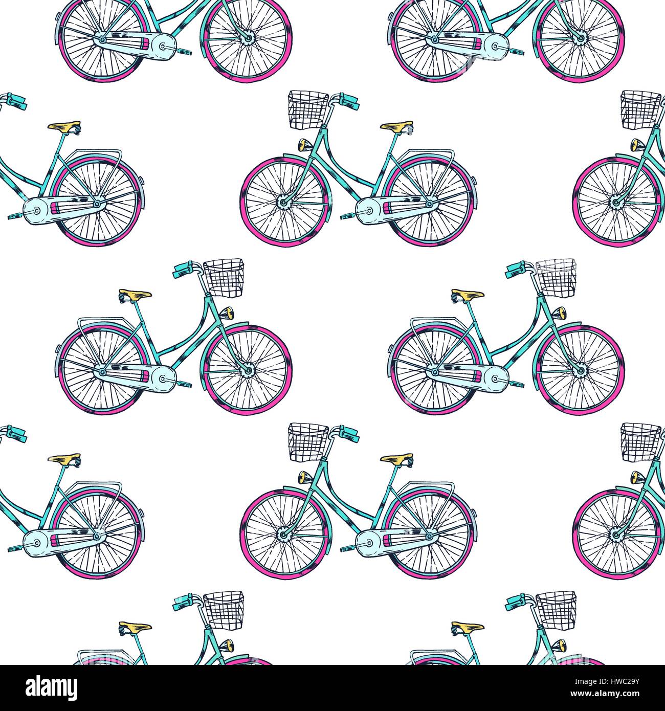 Vector Bicycle with Cart Stock Vector Image & Art - Alamy