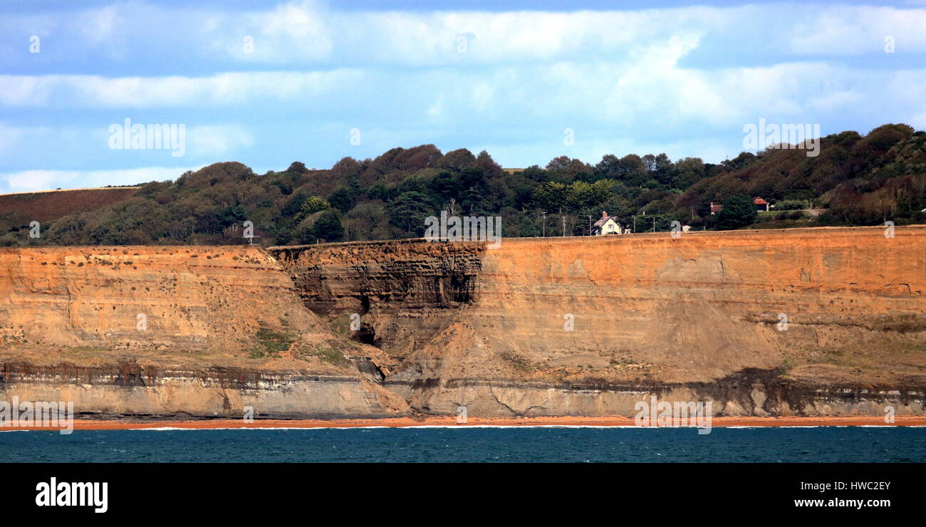 Cliff structure at Whale Chine and Blackgang Chine, Chale Bay near St ...