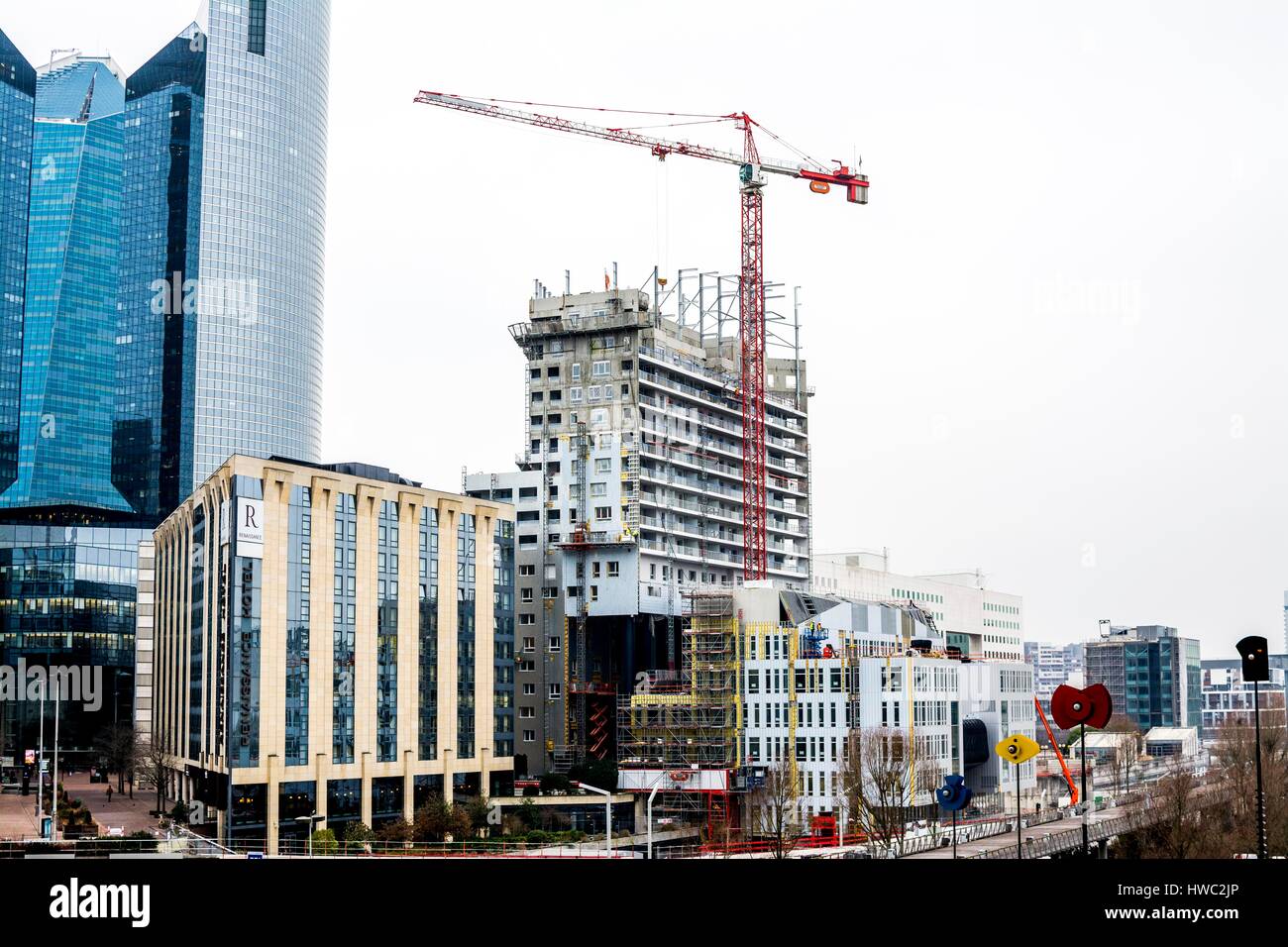 La Defense. Construction of buildings. Paris. France Stock Photo - Alamy